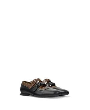 Camper Casi Myra Leather Moccasin - Black