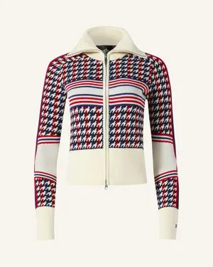 Perfect Moment Merino Wool Cardigan - Houndstooth