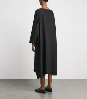 Eskandar Silk Plissé Midi Dress