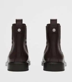Burberry Leather Pembroke Chelsea Boots