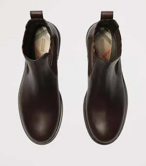 Burberry Leather Pembroke Chelsea Boots