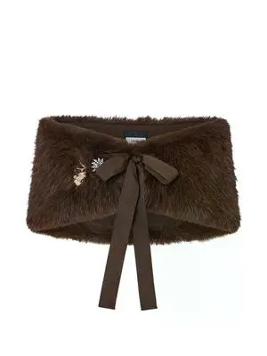 Liu Jo Stole In Faux Fur - Brown