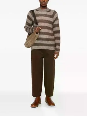 Emporio Armani Striped Mohair-blend Sweater
