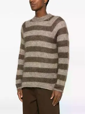 Emporio Armani Striped Mohair-blend Sweater