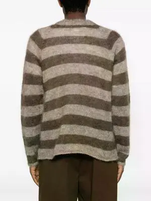 Emporio Armani Striped Mohair-blend Sweater