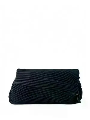Issey Miyake Pleated Zip Belt Bag - Black
