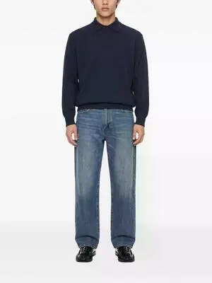 MANIFATTURE DEL NORD Long-sleeve Polo Shirt - Blue
