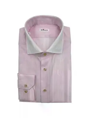 Kiton Striped Contrast-collar Shirt - Pink