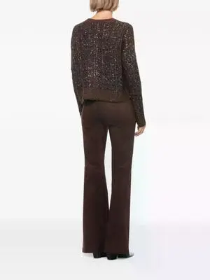 D.exterior Sequin-embellished Cable-knit Cardigan