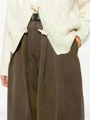 LA PISCINE Pleated Wide-leg Trousers