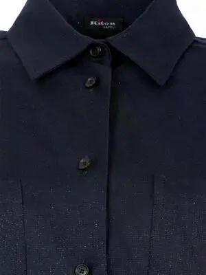 Kiton Metallic Virgin Wool Shirt