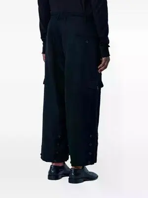 Yohji Yamamoto Button-detail Wide-leg Cargo Pants