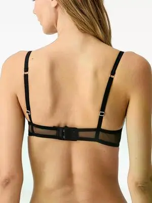 Guess Jennifer Lace-trim Mesh Bra - Black