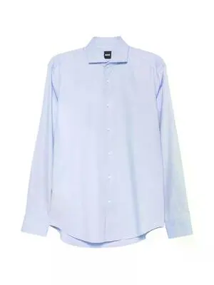 BOSS Herringbone Spread-collar Shirt