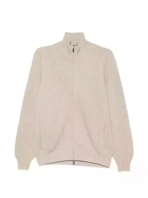 Fedeli Zip-up Waffle-knit Sweater