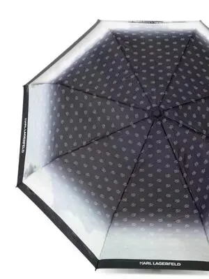 Karl Lagerfeld Monogram-print Ombré Umbrella