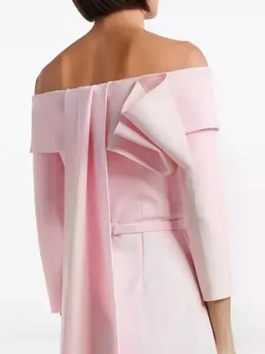Safiyaa Off-shoulder Bow-detail Maxi Dress