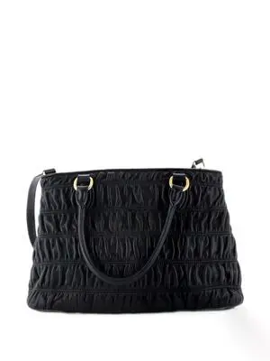 Prada Gaufre Convertible Tote Nappa Leather Small Satchel