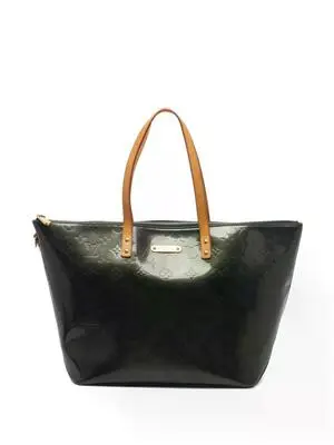 LOUIS VUITTON 2009 Gm Bellevue Monogram Vernis Tote Bag Green