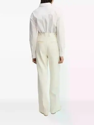Almada Label Pleated Wide-leg Trousers