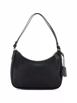 Prada Re-edition Hobo Saffiano Leather Mini Shoulder Bag - Black