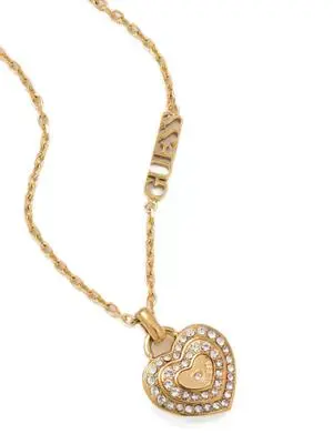 Guess Crystal-embellished Heart-pendant Necklace