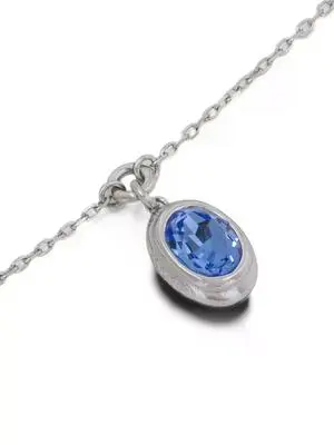 Guess Divine Crystal-pendant Cable-chain Necklace - Silver