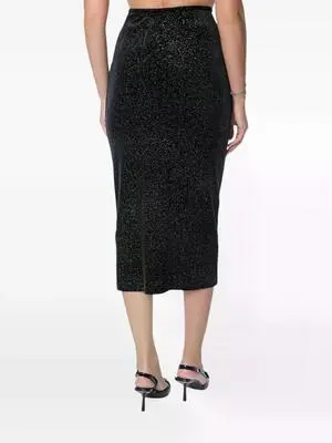 Armani Exchange Ruched Side-slit Midi Skirt