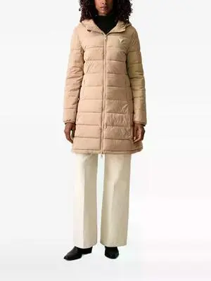 Guess Quilted Hooded Jacket - Neutrals