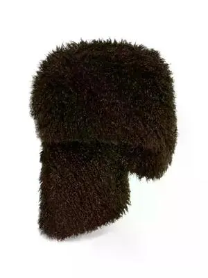 GESTUZ Buckle-fastening Faux-fur Scarf - Brown