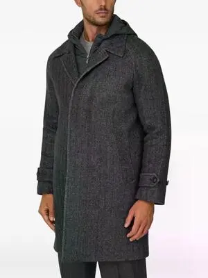 Boggi Milano Single-breasted Coat In Wool Blend