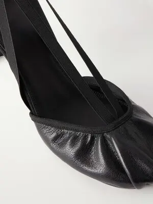 LEMAIRE Pedille Ballerina 80 Lace-up Leather Pumps