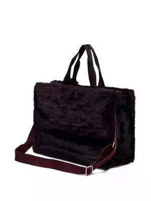 Liu Jo Large Faux-fur Logo-embroidered Tote Bag