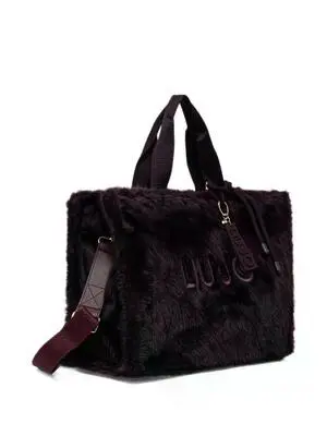 Liu Jo Large Faux-fur Logo-embroidered Tote Bag