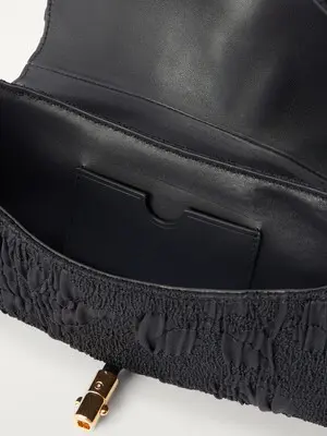 Balmain Metropolis Leather-trimmed Jacquard Shoulder Bag