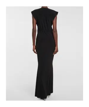 Norma Kamali V-neck Maxi Gown