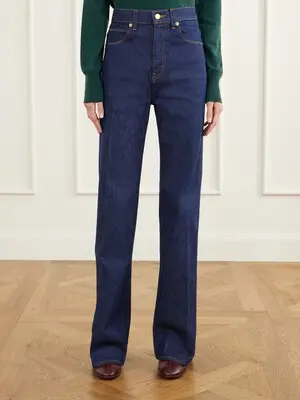 JAMIE HALLER The Crease High-rise Flared Jeans