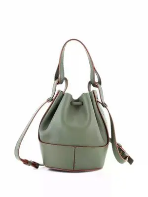 Loewe Balloon Leather Mini Bucket Bag - Green