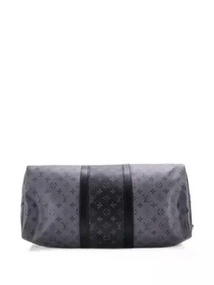 LOUIS VUITTON Keepall Bandouliere Bag Reverse Monogram Eclipse Canvas 50 Travel Bag