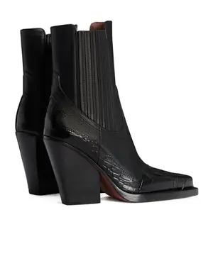 Paris Texas Embroidered High-heeled Ankle Boots