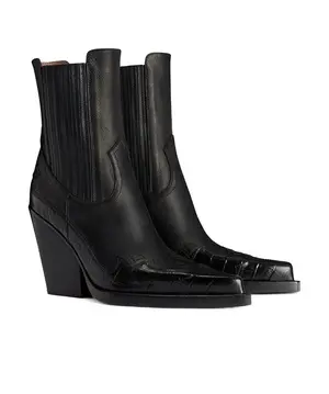 Paris Texas Embroidered High-heeled Ankle Boots