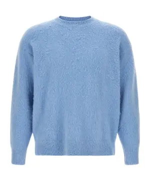 ROBERTO COLLINA Textured Crewneck Knitted Sweater
