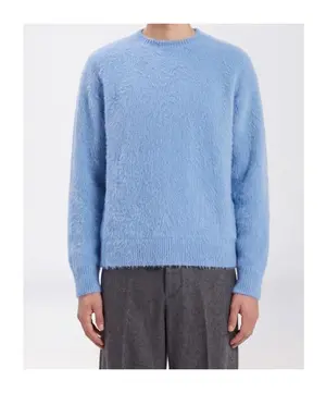 ROBERTO COLLINA Textured Crewneck Knitted Sweater
