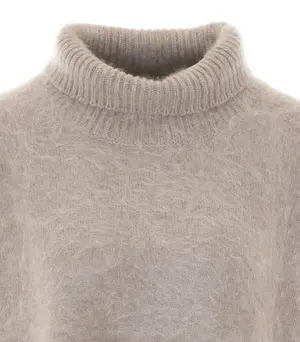 Soft Goat Brushed High Neck Knitted Sweater
