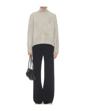 Soft Goat Brushed High Neck Knitted Sweater