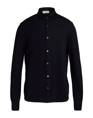 FILIPPO DE LAURENTIIS Man Shirt Midnight Blue Size 36 Cotton