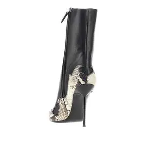 Paris Texas Lidia Queen Of The Hearts' Ankle Boots - Black