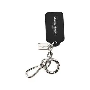 MAISON MARGIELA Leather Tag Key-holder - Black