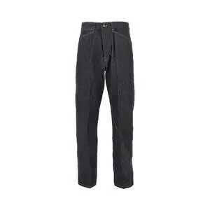 LEMAIRE Straight Leg Denim Pants - Black