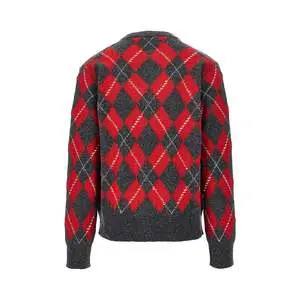 AMI Paris Argyle Wool Cardigan An